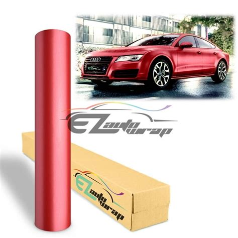 Premium Matte Metallic Satin Pearl Red Vinyl Wrap Full Entire Car Air