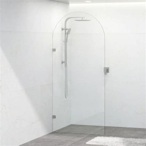 900 1000mm Covey Frameless Tempered Fluted Glass Arch Top Single Panel