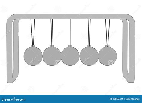 Image Of Newton Cradle Stock Illustration Illustration Of Toon 35869724