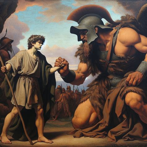 David And Goliath In Bible Art