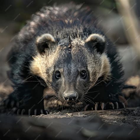 Premium Photo Honey Badger In The Forest Wildlife Generative Ai