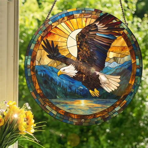 Bald Eagle Stained Glass Patterns Eagle Of Freedom Stained Glass