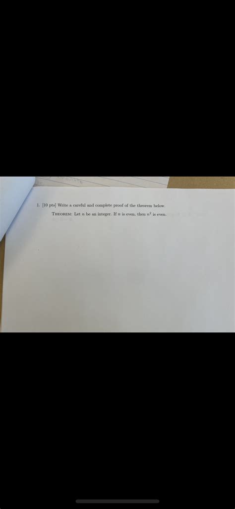 Solved Pts Write A Careful And Complete Proof Of The Chegg