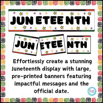 Juneteenth Bulletin Board Banners Juneteenth Craftsandactivities