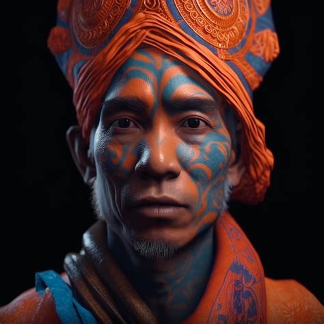 Premium Ai Image Portrait With Hermit Identity In Modern Indonesian