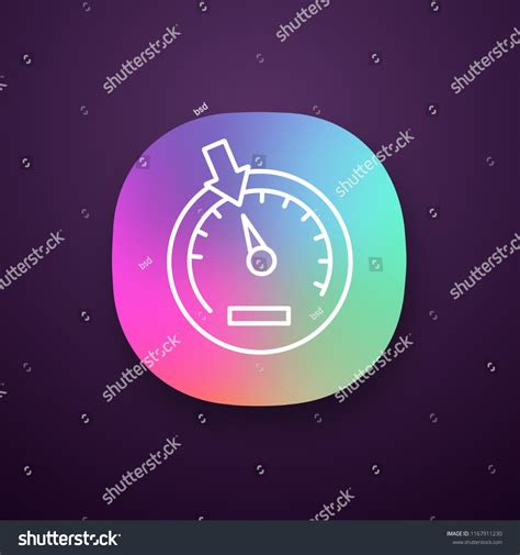 Speedometer App Icon Dashboard Car Instrument Stock Vector Royalty Free Shutterstock