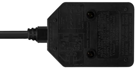 Masterplug 13 Amp 1 Gang Black Heavy Duty Mains Extension Lead Pvc C