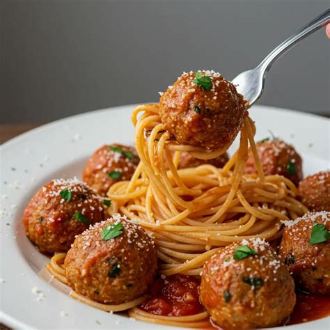 Classic Manhattan Meatball Spaghetti Red Recipe