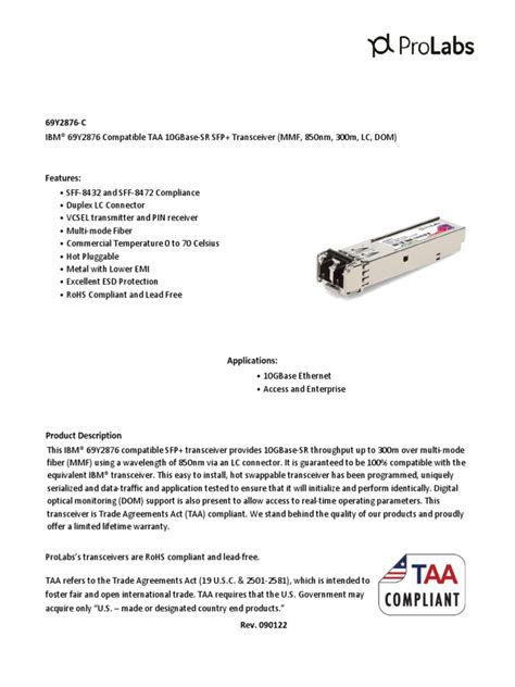 Fc Tranceiver 69y2876 C Datasheets En Pdf Electronics