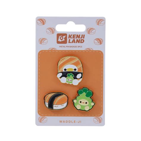 Metal Pin Badges 3pcs Kland Waddle Ji Kenji
