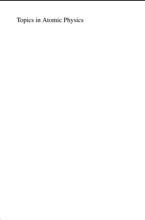 Solutions For Topics In Atomic Physics 1st By Charles E Burkhardt