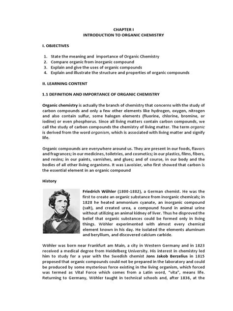 Module 1 Introduction Pdf Organic Compounds Solubility