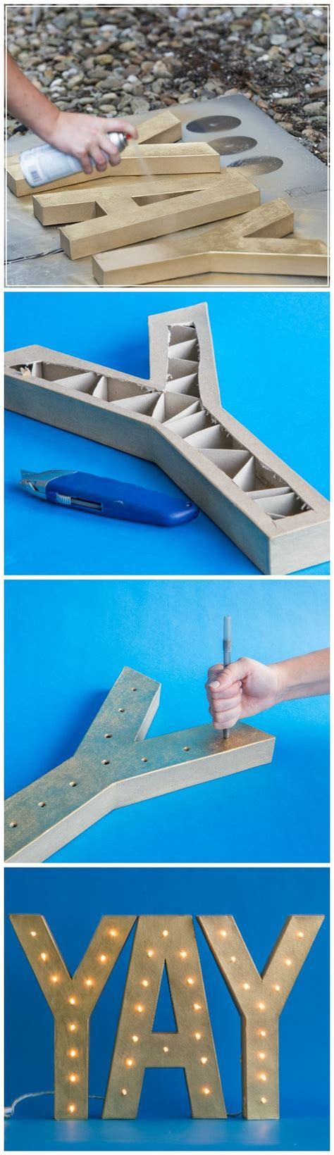 A Diy With No Power Tools Needed We Say Yay To This Marquee Diy