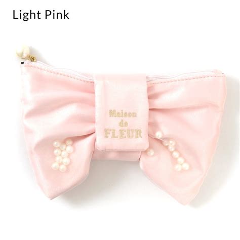 Maison De Fleur Pink Ribbon And Pearls Pouch Tokyo Otaku Mode Tom