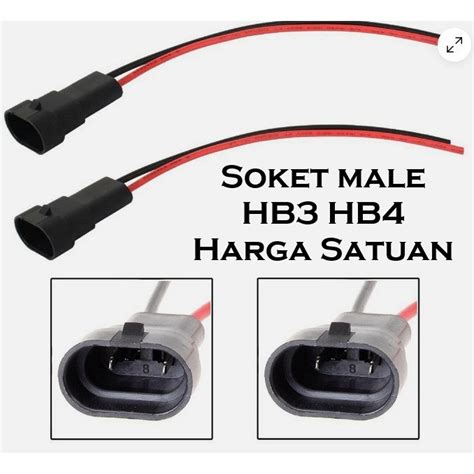 Jual Soket Cowok Hb4 Hb3 Male Rumah Socket Konektor 9005 9006 Cowo Laki
