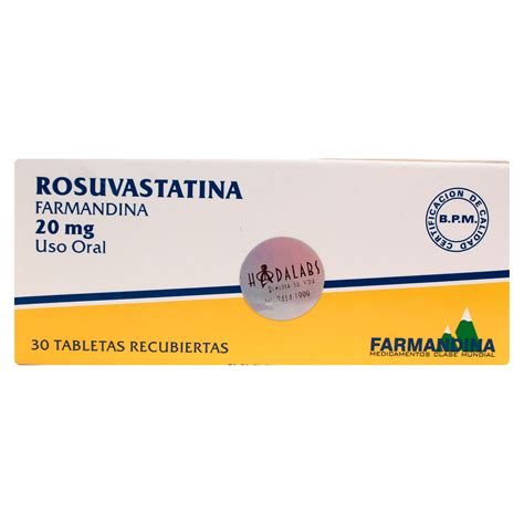 Comprar Rosuvastatina 20mg Tab Cjax30 Gua Una Caja Walmart Guatemala