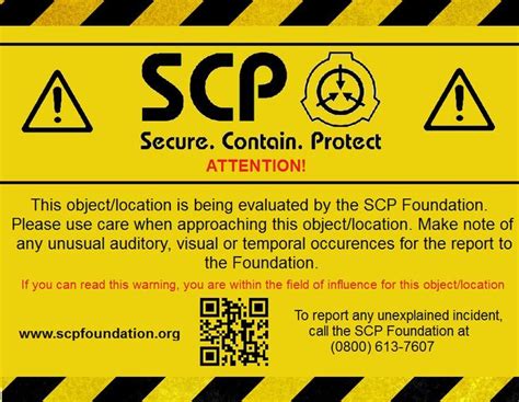 Scp Foundation Poster Design
