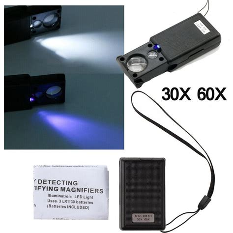 Jewelry Magnifier Magnifying Glass Diy Abs Plastic Dual Lens Foldable W