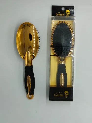 Golden Plastic Cute Girl Flat Comb For Professional At Rs 200piece In
