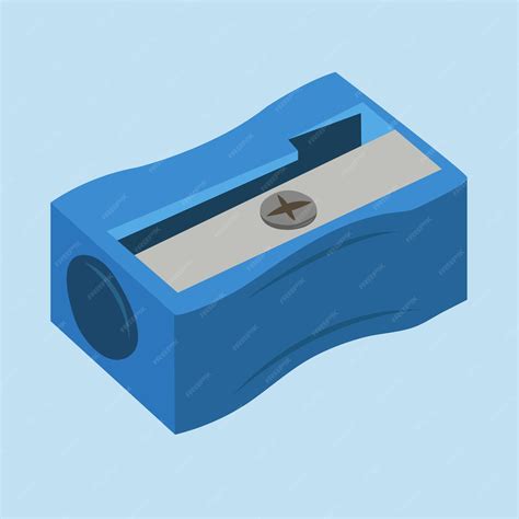 Premium Vector Blue Pencil Sharpener Illustration