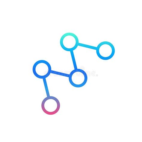 Network Connection Line Colourful Icon Connection Technology Concept