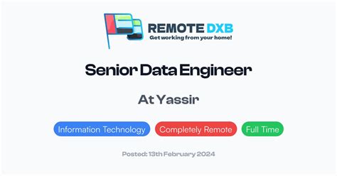 Remote Dxb Remote Jobs In Dubai On Linkedin Senior Data Engineer At
