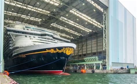 Disney Adventure Cruise Ship About To Float Out For First Time Wdw News Today