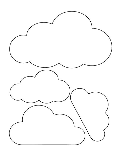 Nubes Para Imprimir Boceto Pdf