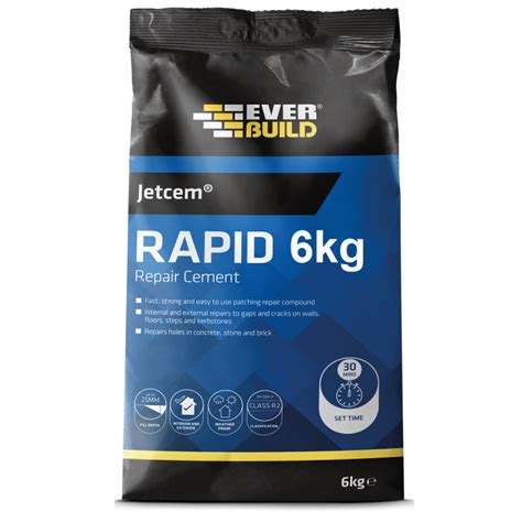 Everbuild Jetcem Rapid Setting Cement 6kg 620438 Jetcem6 Sealants And