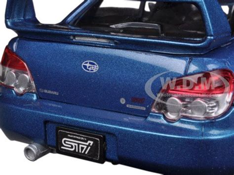 Subaru Impreza Wrx Sti Blue 124 Diecast Car Model Motormax 73330