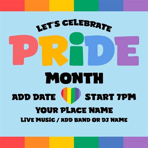 Premium Vector Pride Month Celebration Poster Flyer Or Social Media