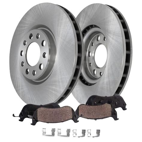 4pc Front Disc Rotors And Ceramic Brake Pads Kit
