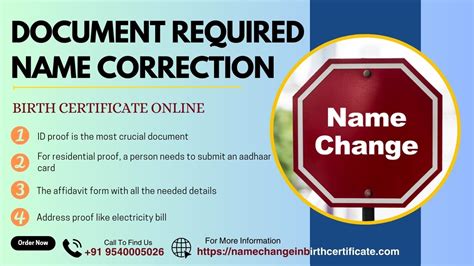 Apply For Name Correction In Birth Certificate In India Rs 999
