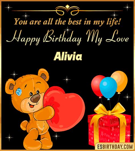 Happy Birthday Alivia  🎂 Images Animated Wishes【28 S】