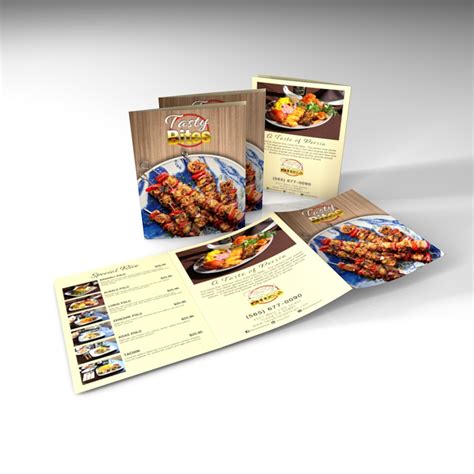 Folded Menu Printing Metro Digital Inc