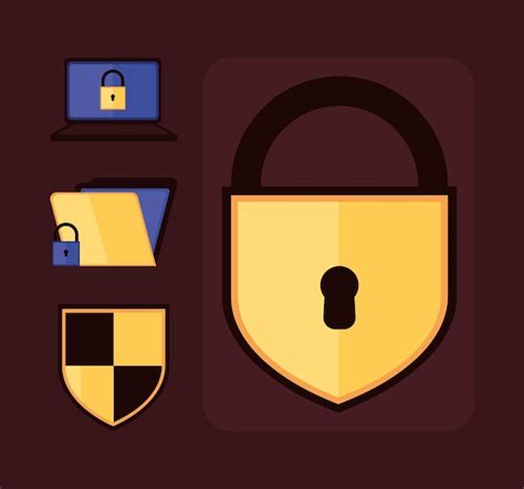 Premium Vector Icons Set Cyber Security