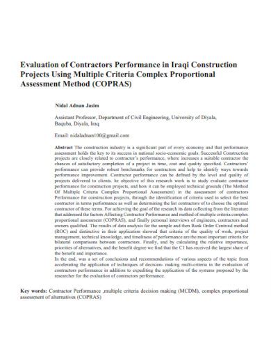 25 Sample Construction Performance Review In Ms Word