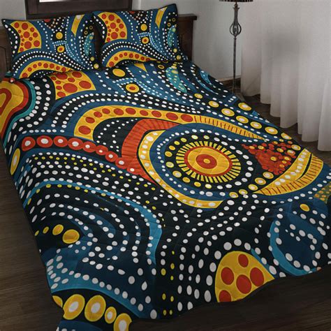 Australia Aboriginal Quilt Bed Set Traditional Australian Aboriginal