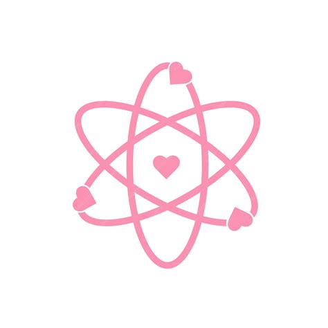 Premium Vector Formula Of Love Atom With Electrons In Heart Shape