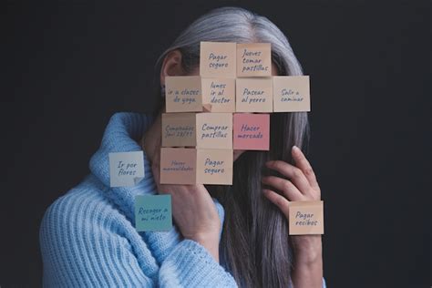 Premium Photo Medium Shot Woman Posing With Notes On Face