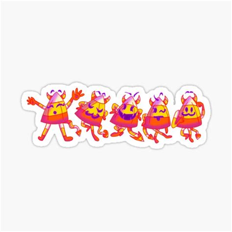Candy Corn Devil Gang Sticker For Sale By Kingofbread Redbubble
