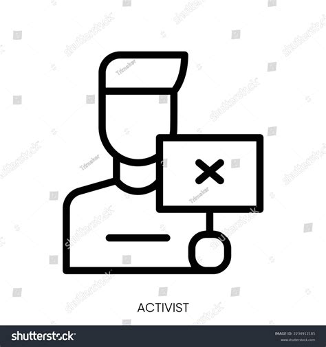 Activist Icon Line Art Style Design Stock Vector Royalty Free 2234912185 Shutterstock