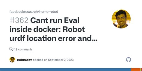 Cant Run Eval Inside Docker Robot Urdf Location Error And Keyerror Issue