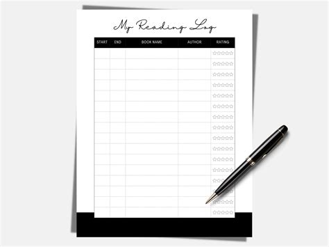 Reading Log Printable Printable Reading Log Reading Tracker Books I