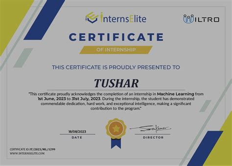 Machinelearning Internship Datascience Lifelonglearner Tushar