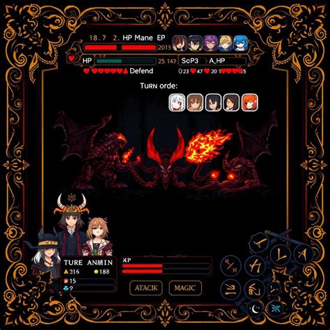 Dark Gothic Jrpg Battle Screen With Demonic Theme Ai Art Dark Gothic Jrpg Battle Screen With Demonic Theme Ai Art
