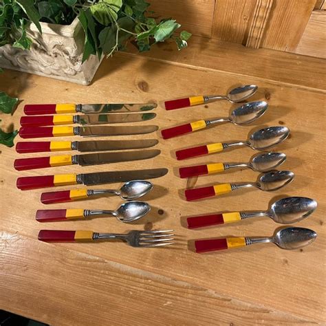 Bakelite Flatware Etsy