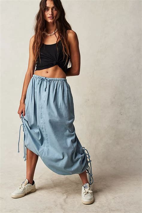 Picture Perfect Parachute Skirt Chic Skirts Maxi Skirt Style Pencil