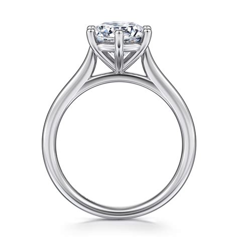 Round Solitaire Ring In 14k White Gold Gabriel And Co Er16513r8w4jjj