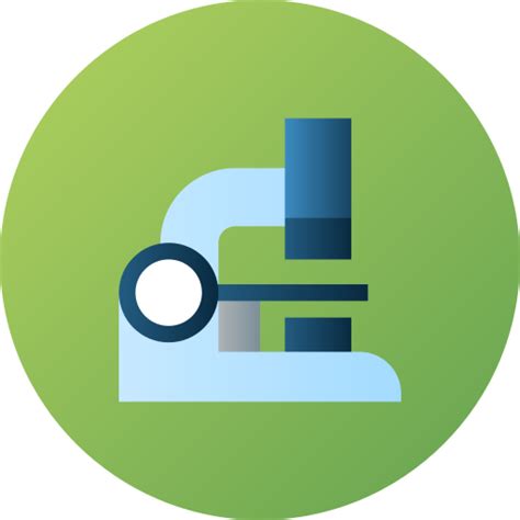 Microscope Flat Circular Gradient Icon